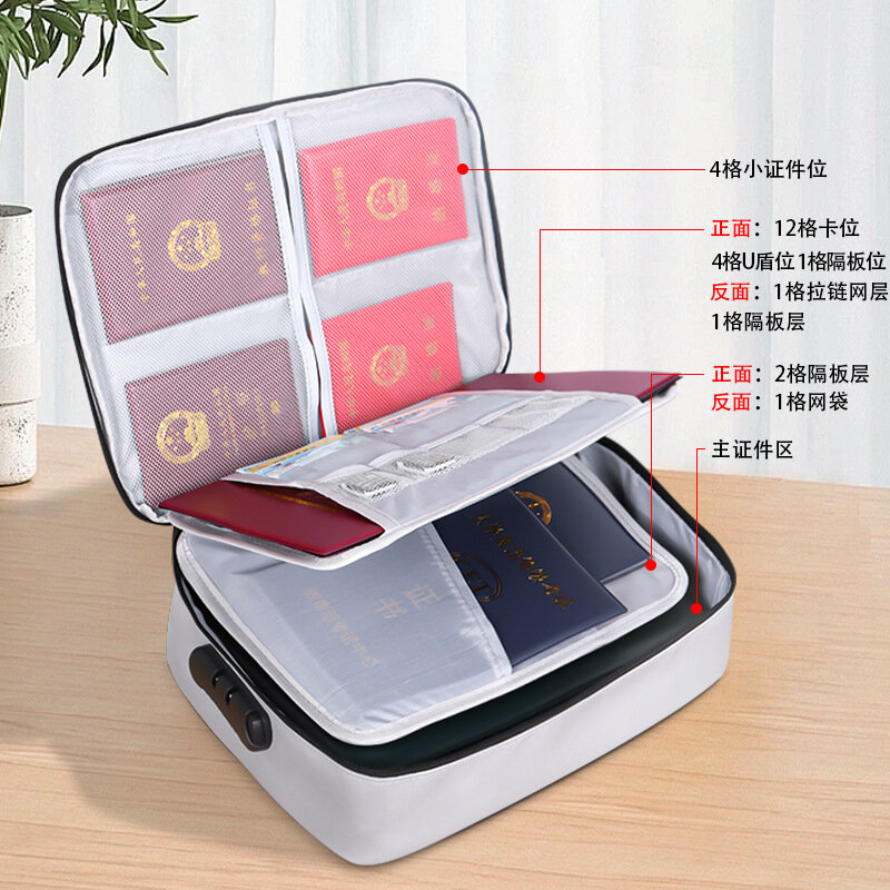 Дорожный портативный огнестойкий пакет документов ящик для хранения документов офисный пакет документов сертификат