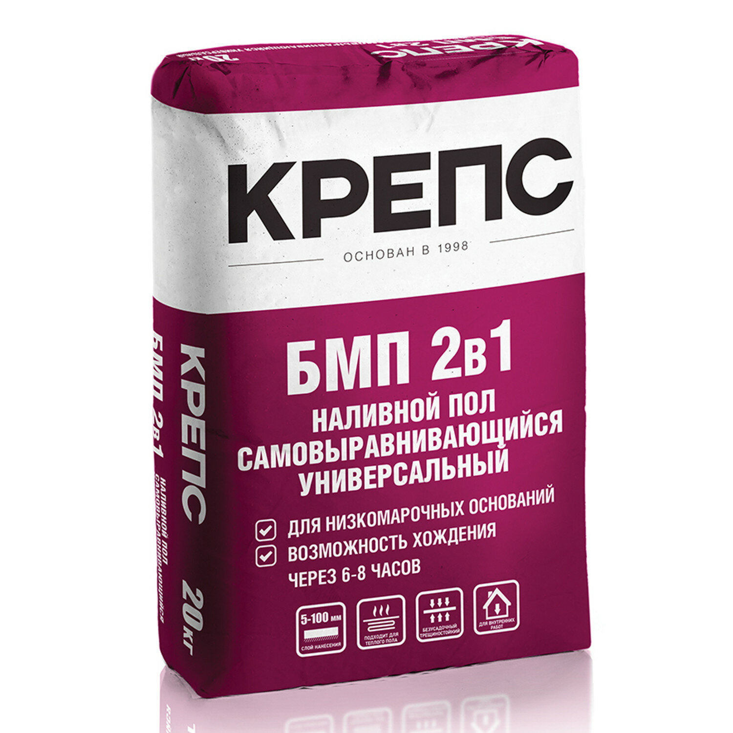 Ровнитель для внутренних работ крепс БМП 2в1, самовыравнивающийся, универсальный 20 кг