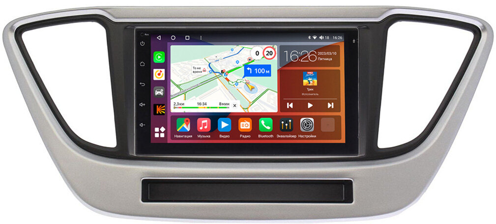 Штатная магнитола Hyundai Solaris 2 2017-2024 Canbox H-Line 4478-RP-HDLSLc-33 Android 10 (4G-SIM, 6/128, DSP, QLed)