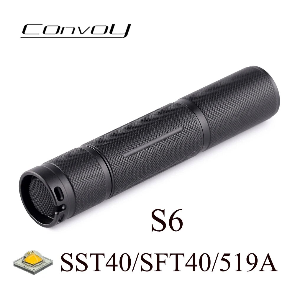 Фонарик Convoy S6 SST40 519A SFT40 18650 5000K, SFT40, No battery