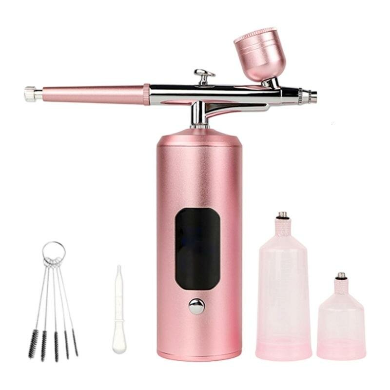 Беспроводной воздушный насос 7,4 В для ухода за кожей и художественных проектов, розовый цвет