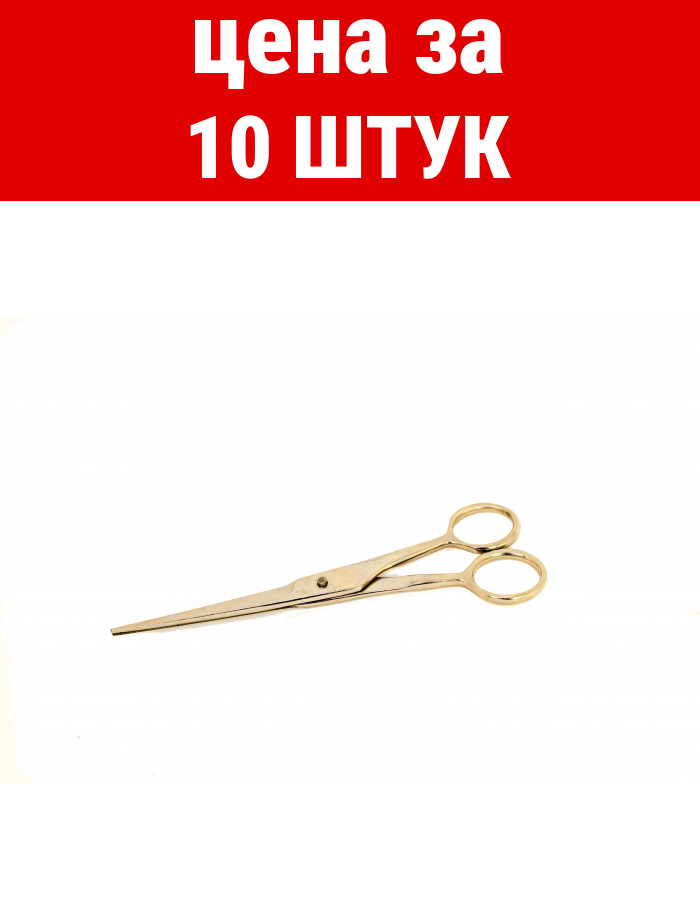 Комплект 10 шт, ножницы 160ММ парикмахерские хром Ц/М (ТИП 1) Н-03-3 горизонт