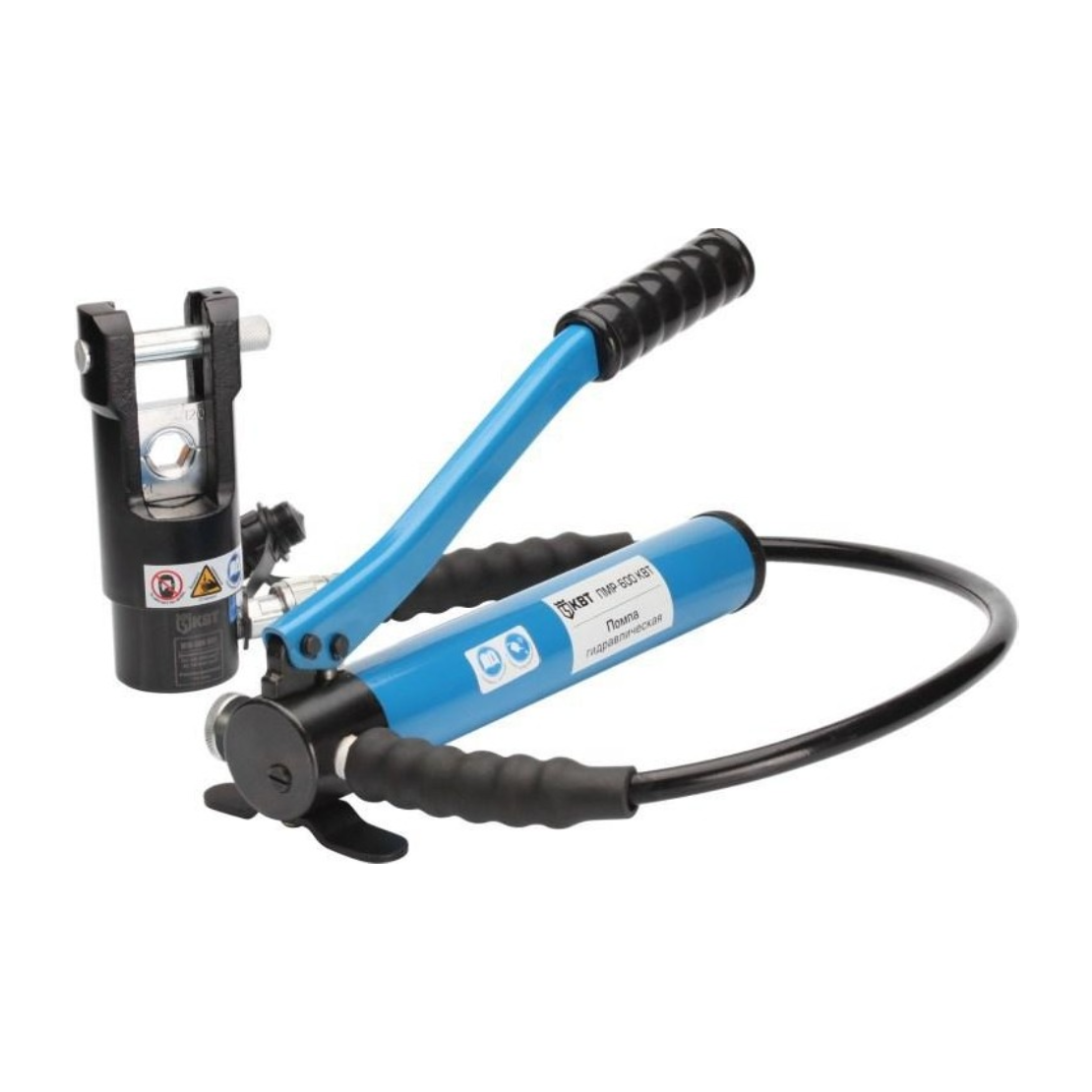 Гидравлический помповый пресс КВТ ПГП-300 49625, max усилие 12 тонн, ход штока (поршня) 20 мм, синий