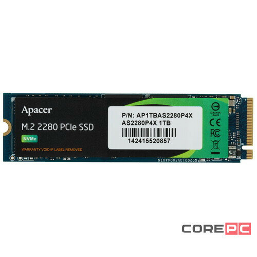 Твердотельный накопитель APACER AP1TBAS2280P4X-1, 1000Gb, для ноутбука/настольного компьютера