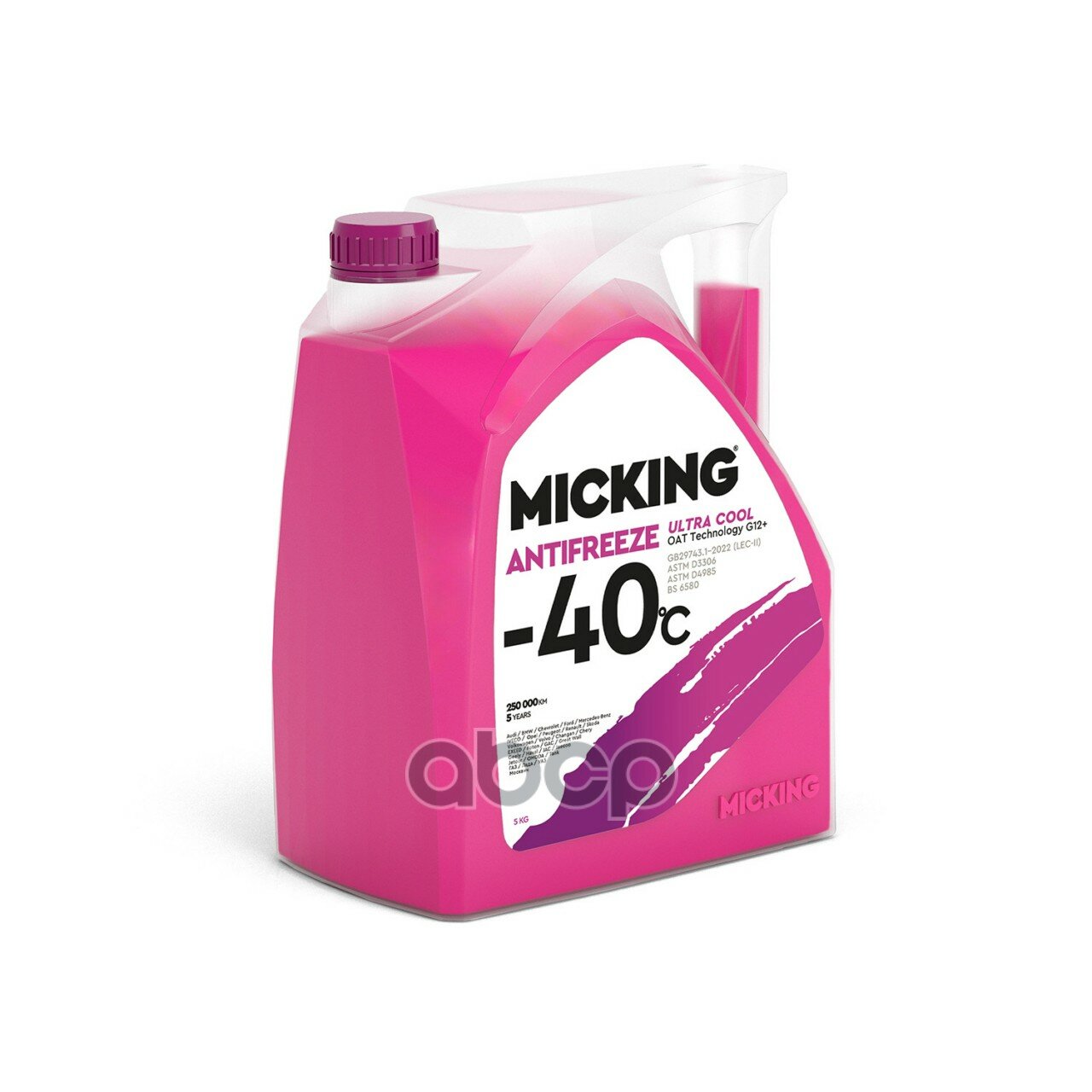 Жидкость охлаждающая "ANTIFREEZE ULTRA COOL OAT Technology G12+ -40", MICKING арт. MA1015