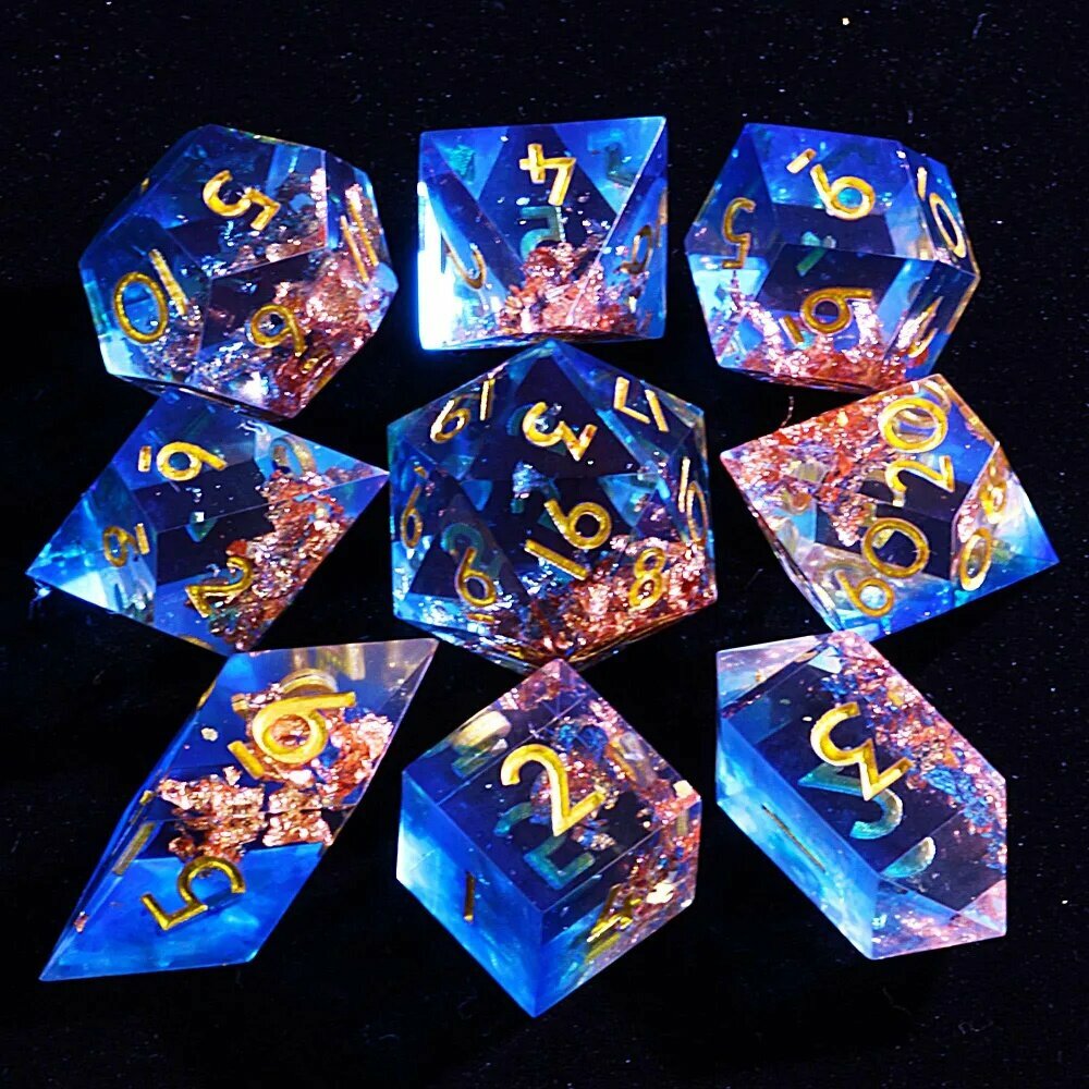 Наборы из 9 полиэдрических костей DnD: Фрагмент Короны Сашеласа Dice Sets Dungeons & Dragons RPG