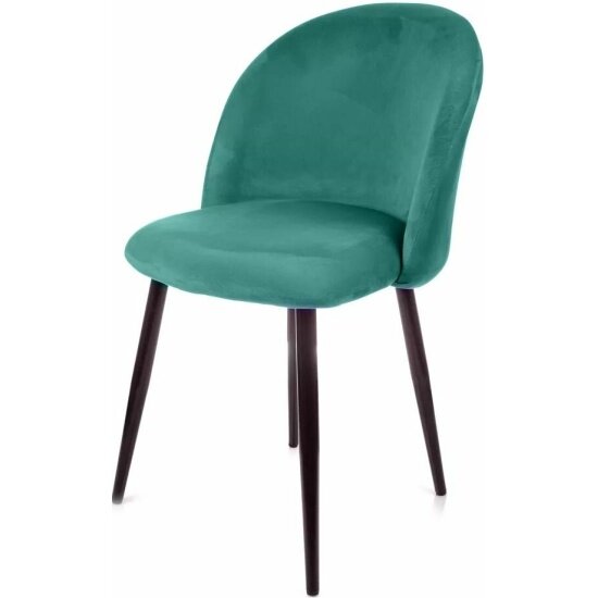Стул домашний M-group бостон, изумрудный, чёрные ножки
