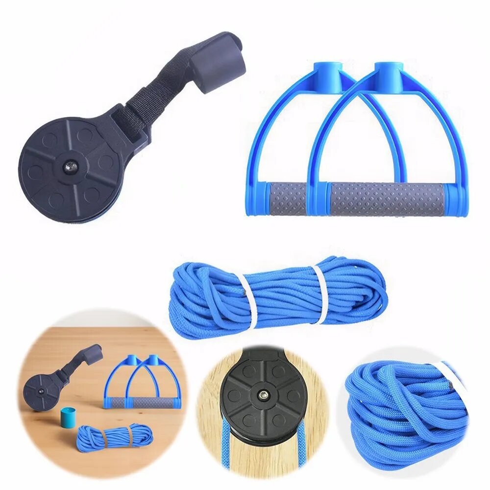 Milochic Тренировочные петли для фитнеса, длина 25.5 см, синий цвет, для силовых тренировок