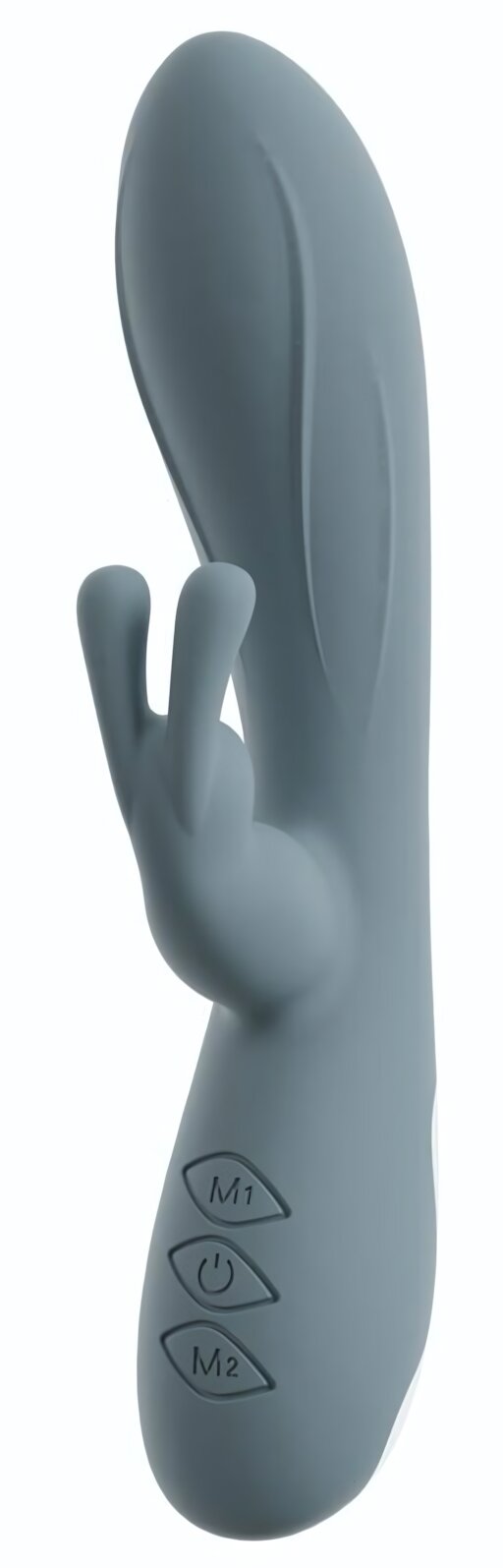 Вибратор-кролик VELINA Rabbit Vibrator, силиконовый, гибкий, 2 мотора, 10 режимов, зарядка USB, 20 см, цвет деним