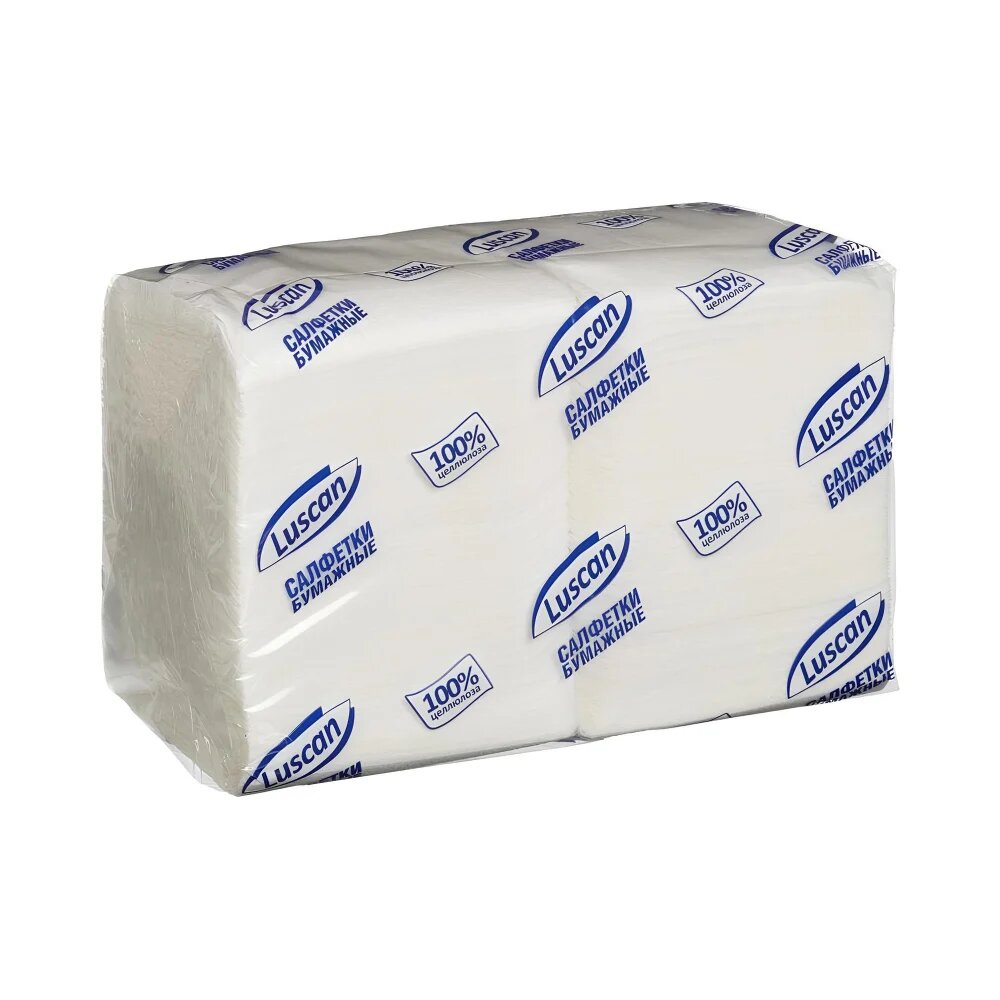 Салфетки бумажные Luscan I PACK 1 слой 24x24 см, белые 400 шт в упаковке 1994475