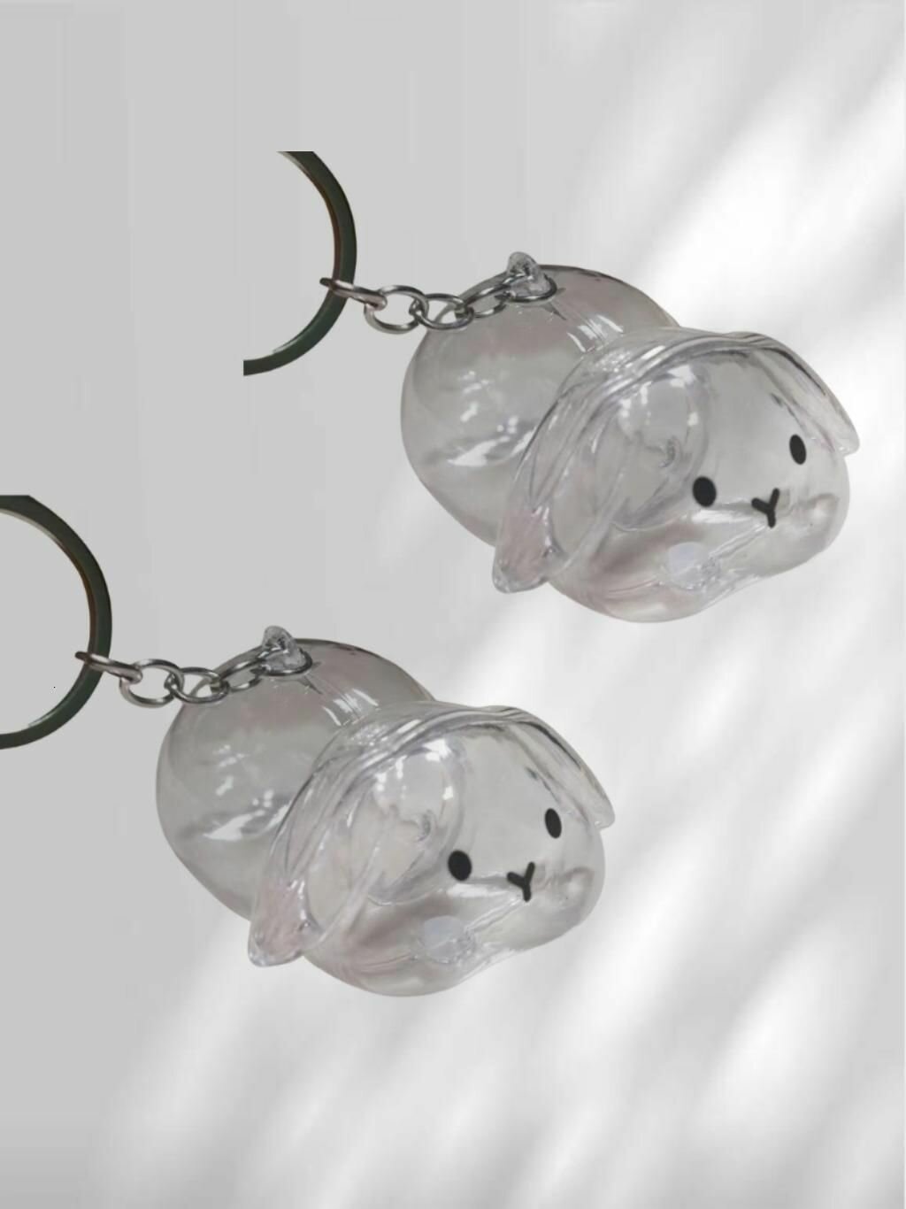 Ключница в виде кролика с шерстью, - 2шт вислоухий раввин