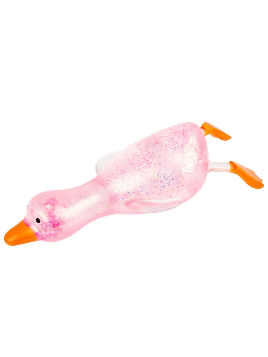 1Toy Крутой замес Супергель Гусь прозрачный 9х8х5 см розовый с 3 лет