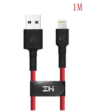 Оригинальный USB-кабель Youpin ZMI MFI с сертификатом Lightning, кабель Type-C, шнур для зарядки и передачи данных для Xiaomi iPhone X, 8, 7, 6 Plus, магнитный Red 1m
