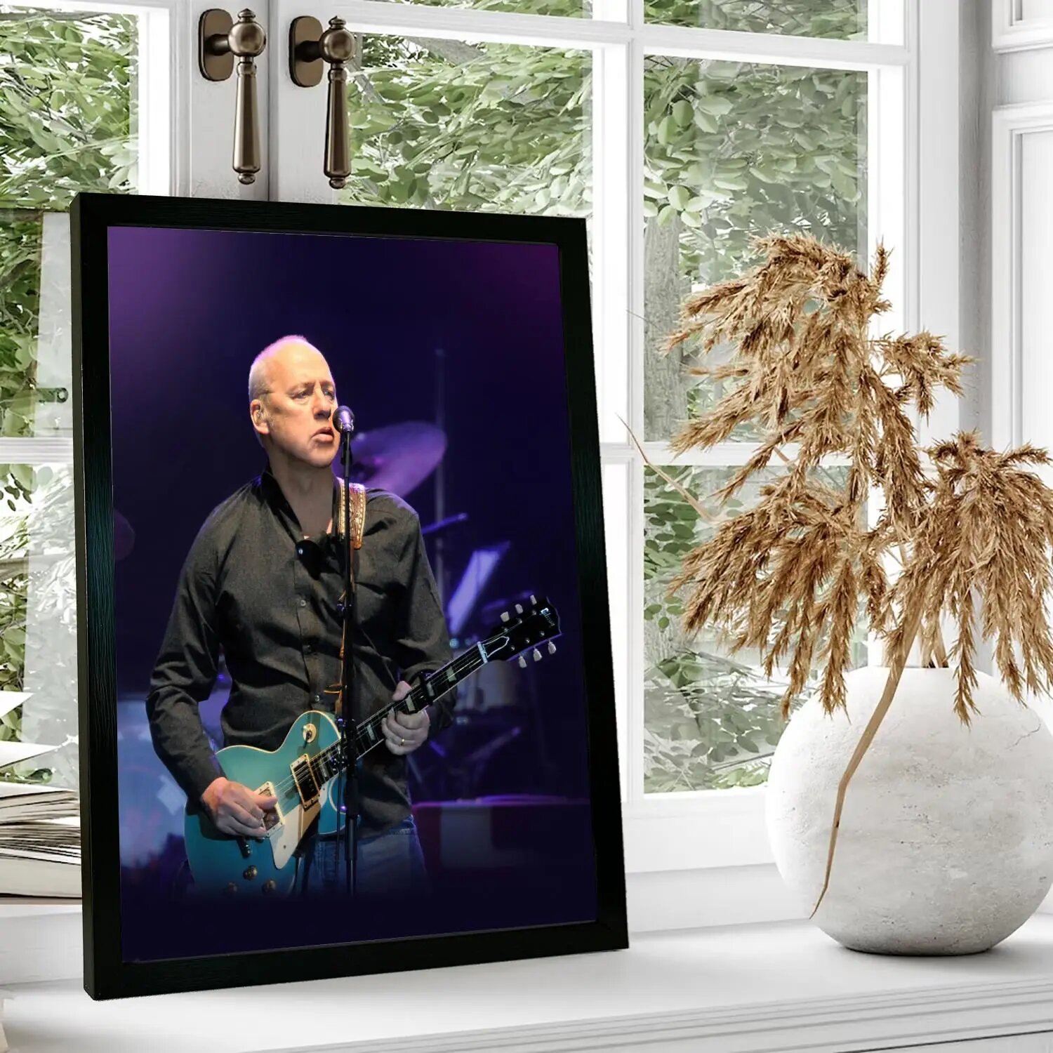 Художественный постер Марк Knopfler на холсте Style-2, 60x90cm No Frame