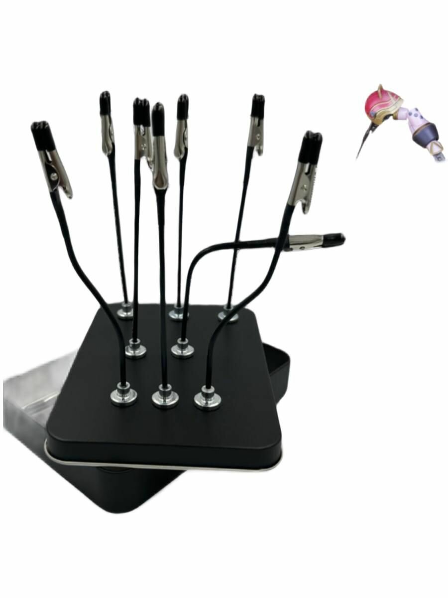 Зажим-держатель для моделизма и склеивания деталей и сборки моделей, 12 шт, С выдвижным ящиком, черный