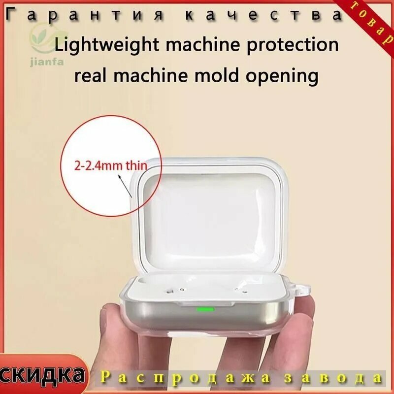 Чехол для наушников Realme Buds Air 7 Pro, прозрачный силиконовый, 73 53 29 мм