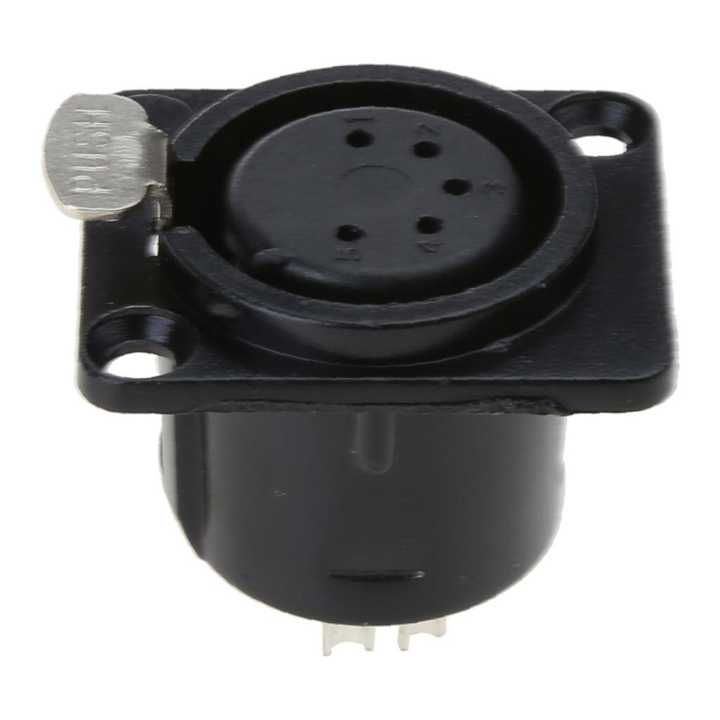 Разъем XLR, гнездо, 5-контактный, квадратный