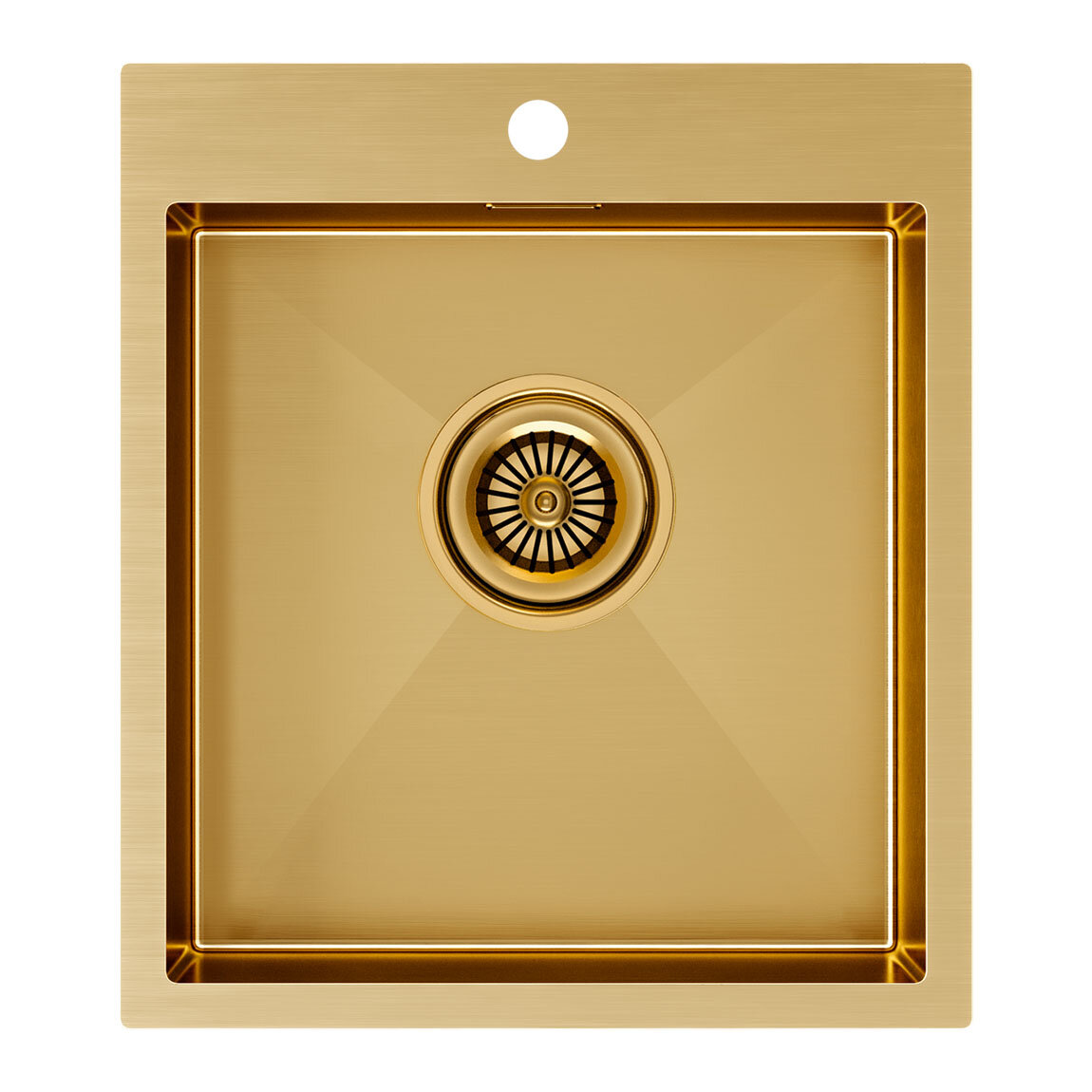 Кухонная мойка Paulmark KRONER 45 PM214551-BG брашированное золото Нержавеющая сталь