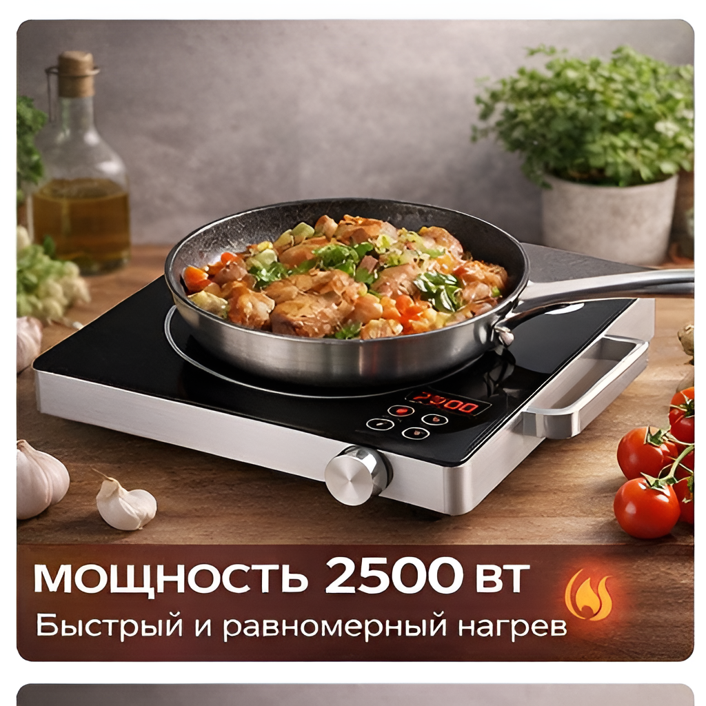 Инфракрасная плитка BOMA BM-17 2500 Вт с сенсорным управлением и таймером