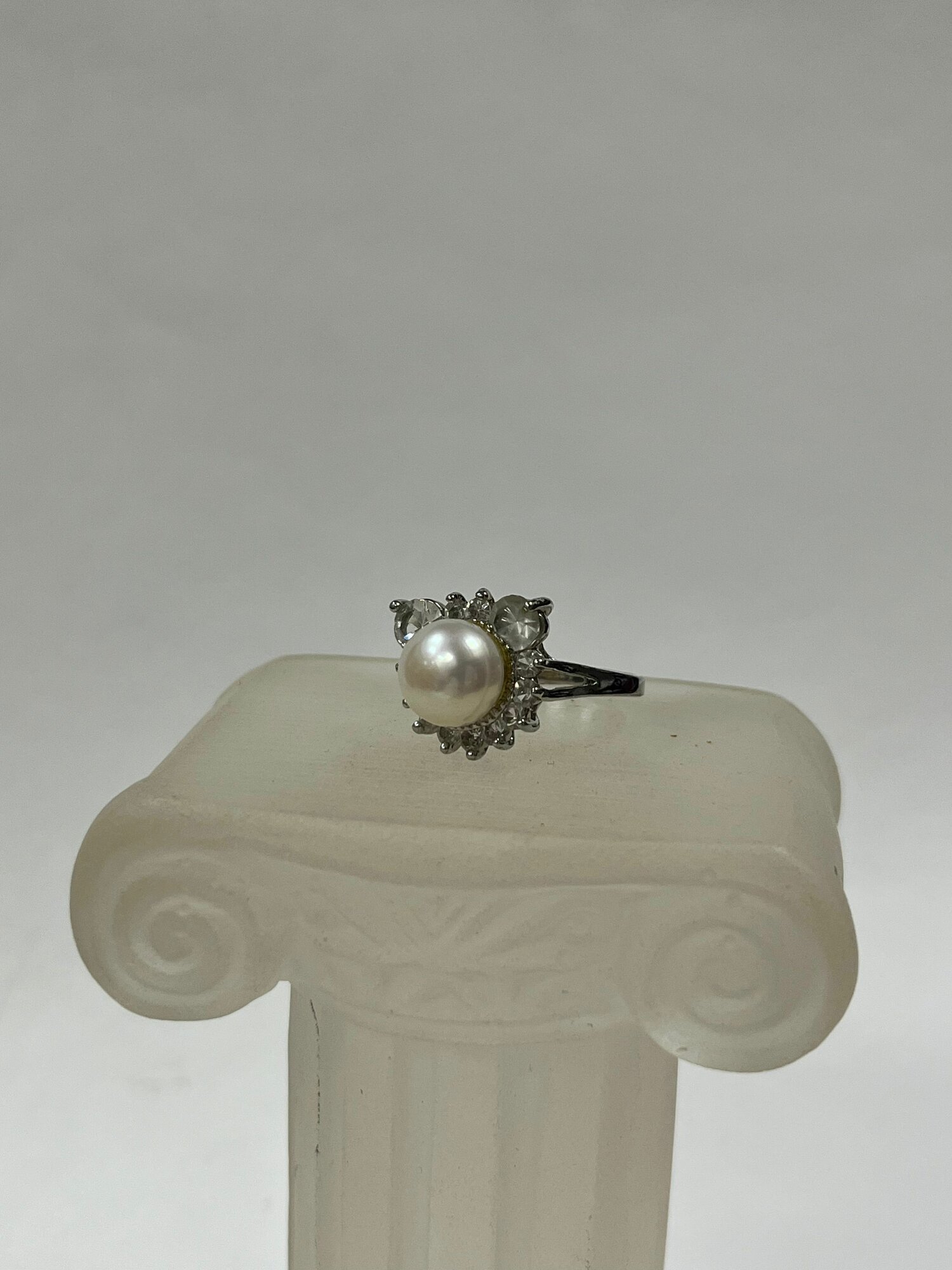 Кольцо, имитация жемчуга, под винтаж