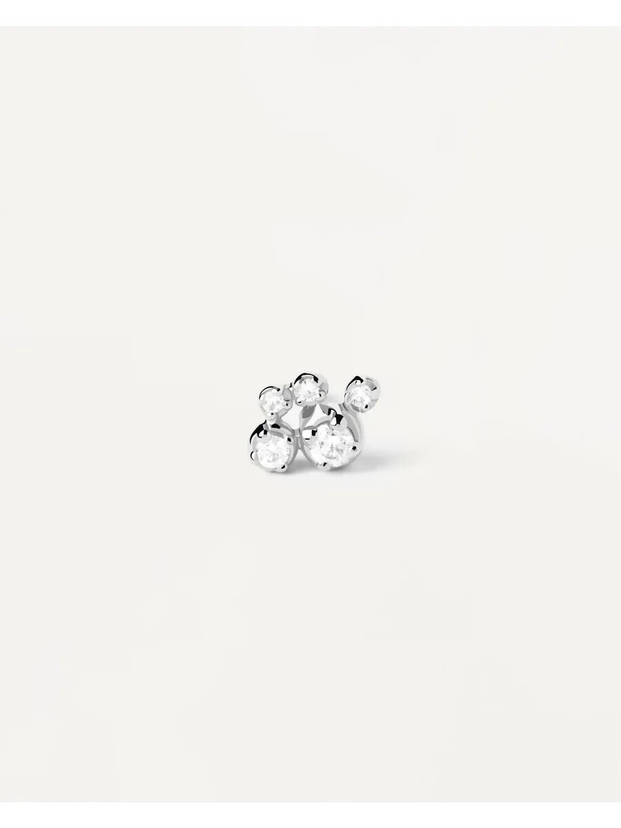 Моносерьга, серебро, 925 проба, циркон