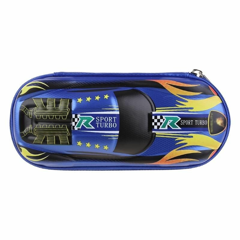 Чехол для карандашей с замком-молнией и скрытыми отделениями, Небесно-голубой