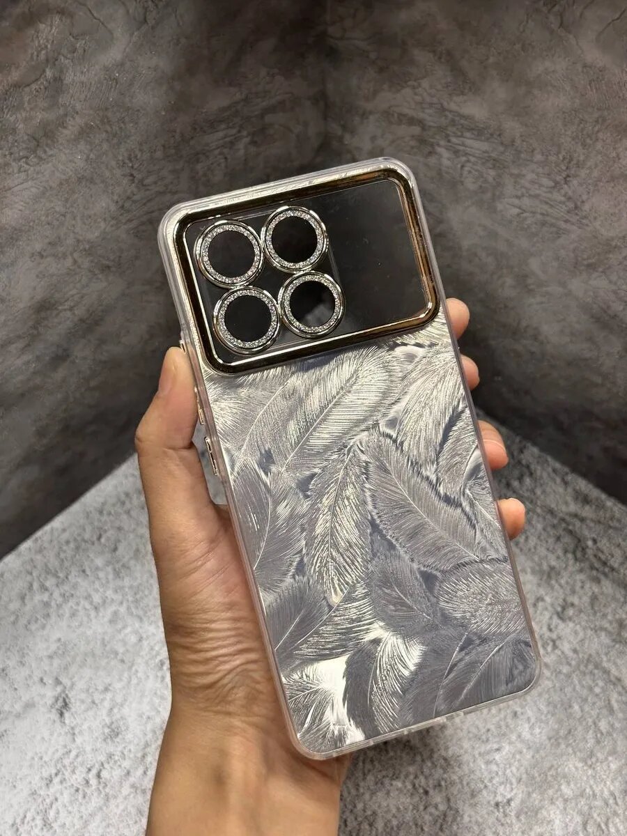 Чехол О'Кейси, для Xiaomi Redmi K70, K70 Pro, Poco X6 Pro, перламутровый, защита камеры