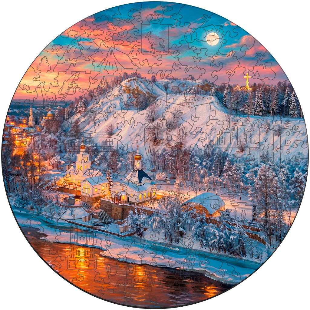 Деревянный пазл BoberBox "Царёв курган. Самарская область.", 182 деталей