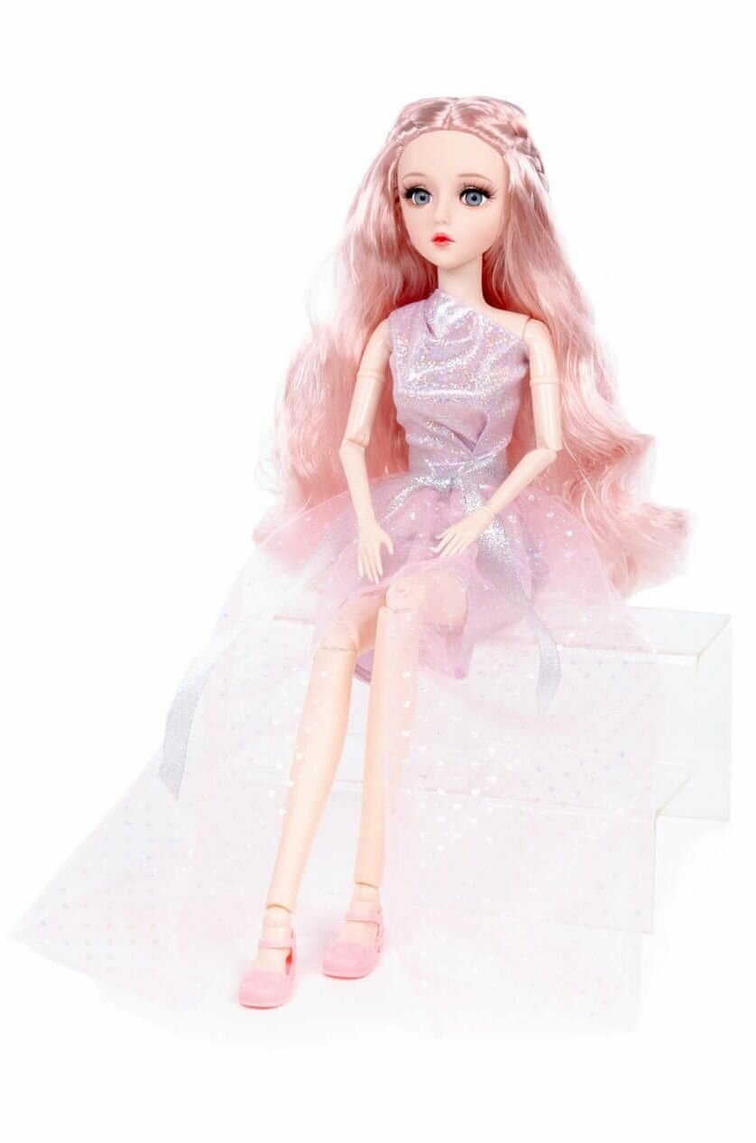 Кукла "Александра" со сгибанием ног и рук (рост 55 см) в платье с розовой юбкой / Полесье