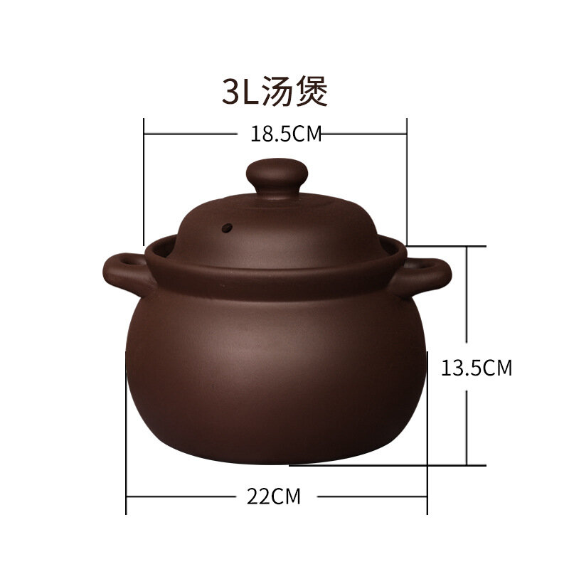 Глиняный горшок Исин, горшок для тушения, суповой горшок, глиняный горшок, здоровый суповой горшок, домашний газовый суповой горшок, сухое приготовление, не требующее жарки, водонепроницаемый горшок для тушения