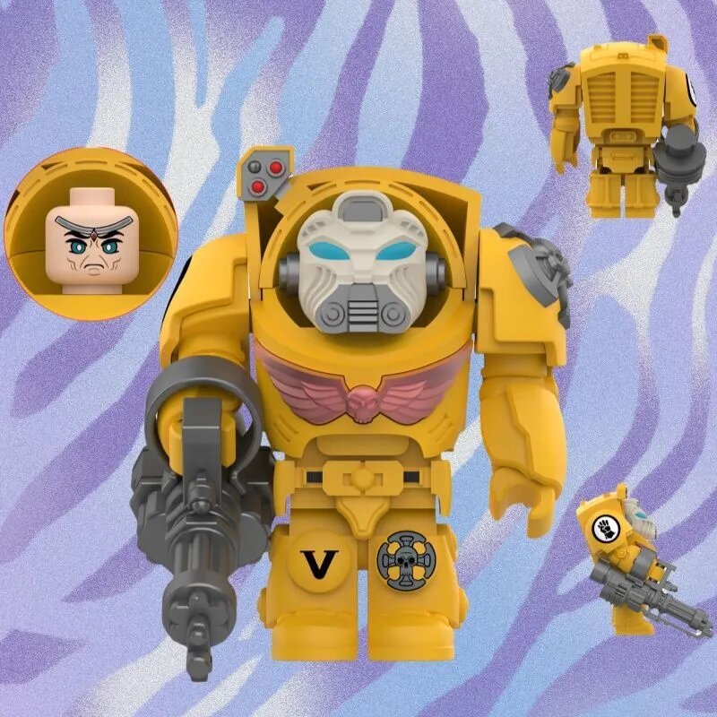 Конструктор Warhammer 40000 Space Marines Terminators 1 солдатик с оружием желтый