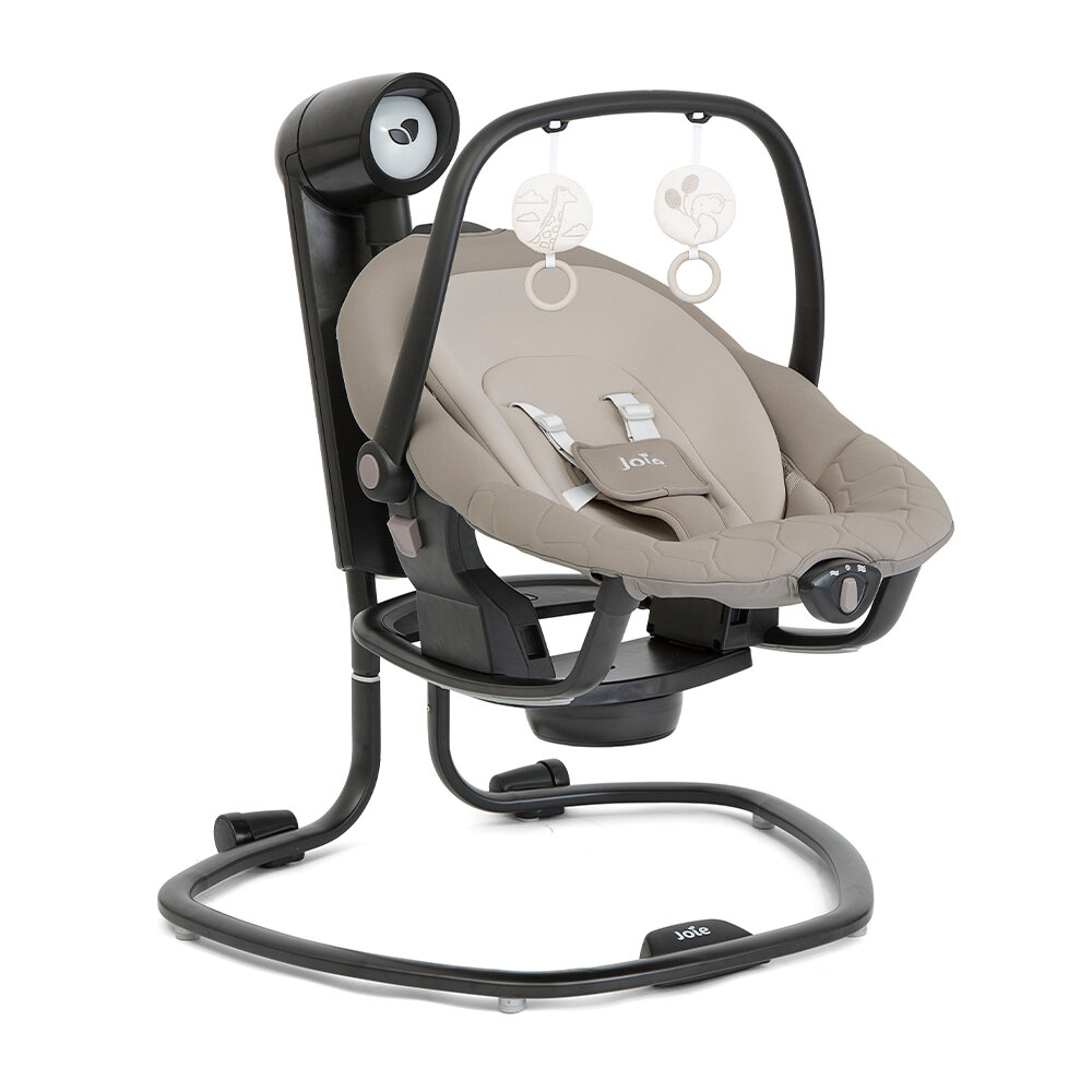 Электронные качели-шезлонг Joie Serina 2 в 1, цвет Hazelnut (Лесной орех), артикул производителя 21050