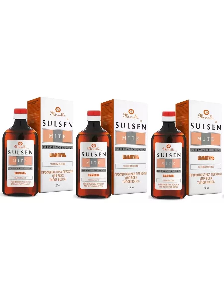 Sulsen мите шампунь для профилактики перхоти 250 мл -3шт