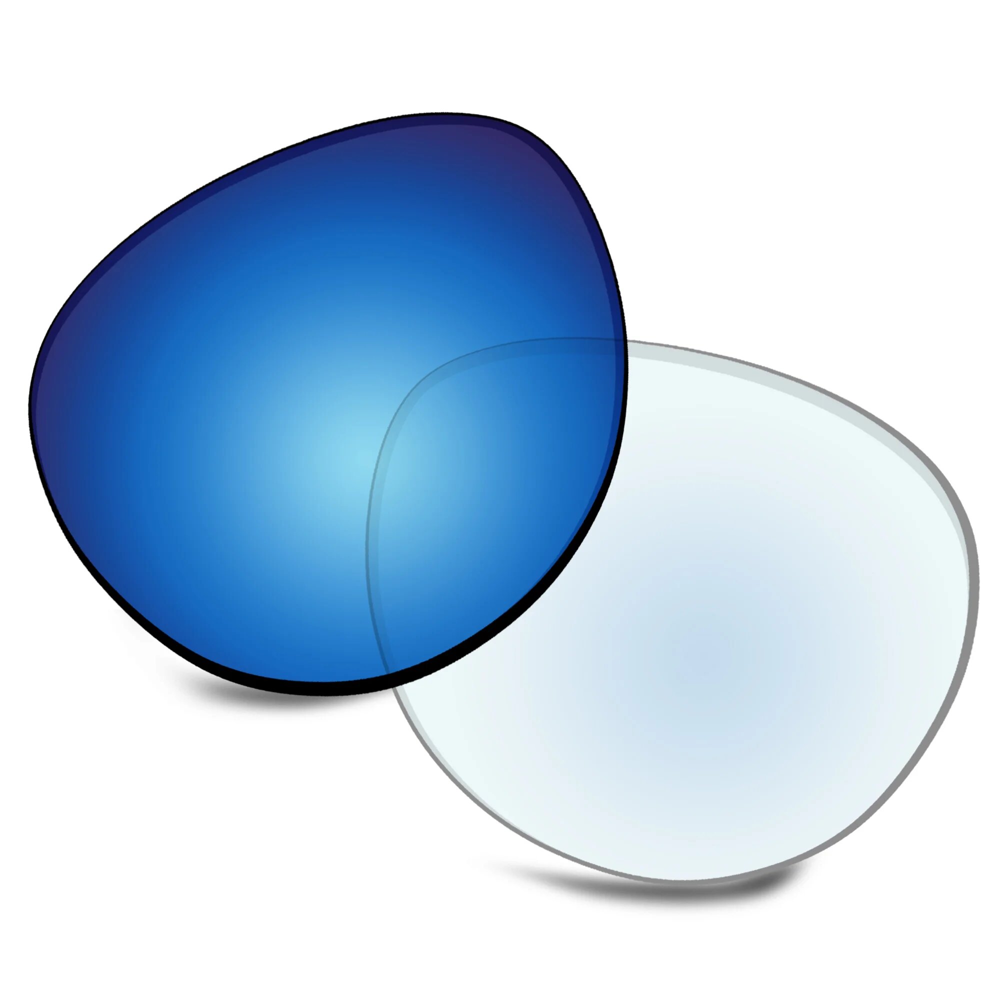 Сменные поляризационные линзы Bwake для Ray-Ban Meta Headliner Blue Photochromic, Синий