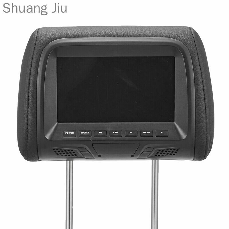 Автомобильный 7-дюймовый монитор на подголовник — MP4/MP5 плеер с AV USB SD, FM-передатчиком, пультом, черный.