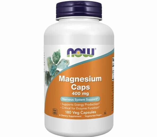 Магний в высокой дозировке 400мг в капсуле NOW - Magnesium 400mg (180 вег. капс)