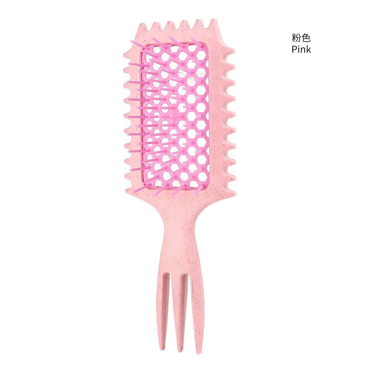 Расческа 3-в-1 PTEE для вьющихся волос Розовый