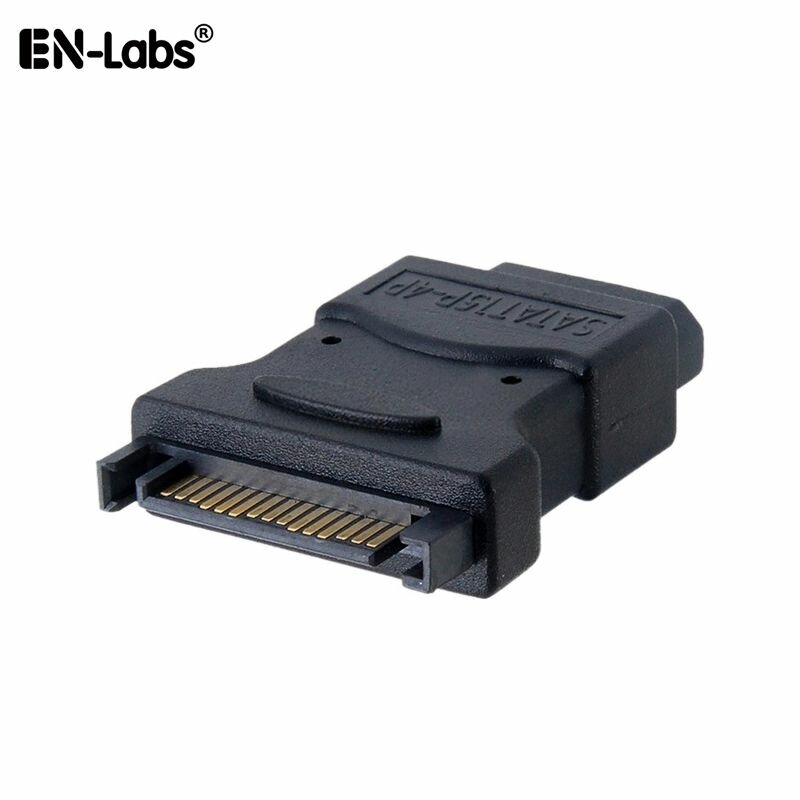 Переходник питания SATA, от SATA 15 Pin до Molex 4pin, смены пола