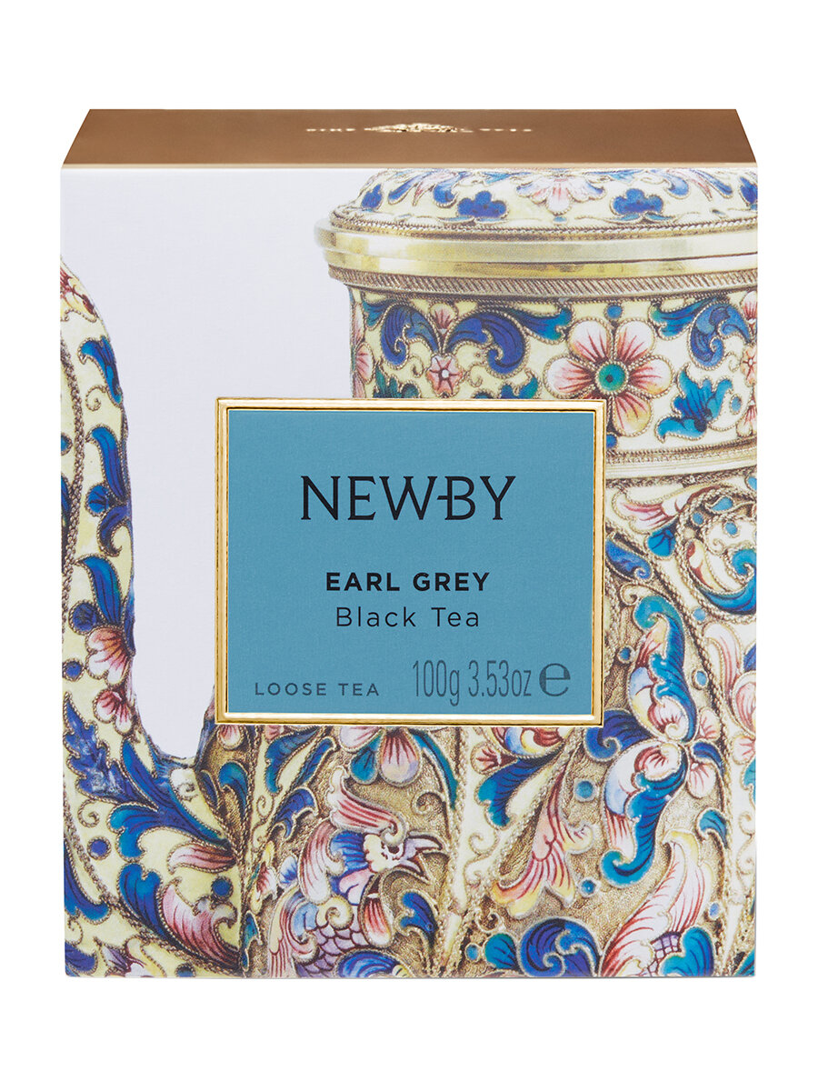 Чай Newby "Эрл Грей", черный с бергамотом, листовой, 1/100 г