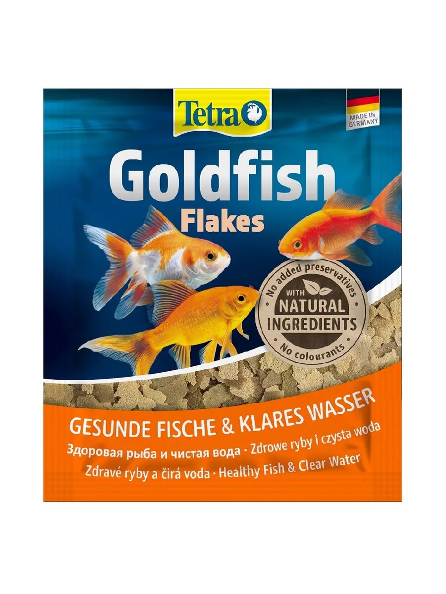 Корм для рыб Tetra Goldfish Flakes 12г пакет хлопья