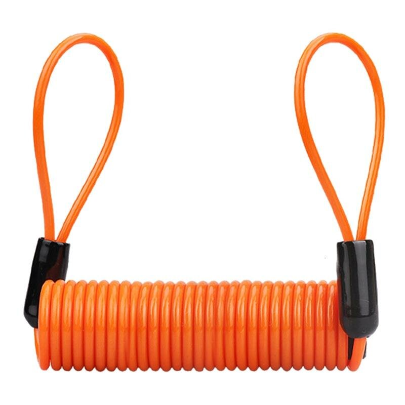 Антикражный стальной трос для велосипеда, Оранжевый 1,5 м