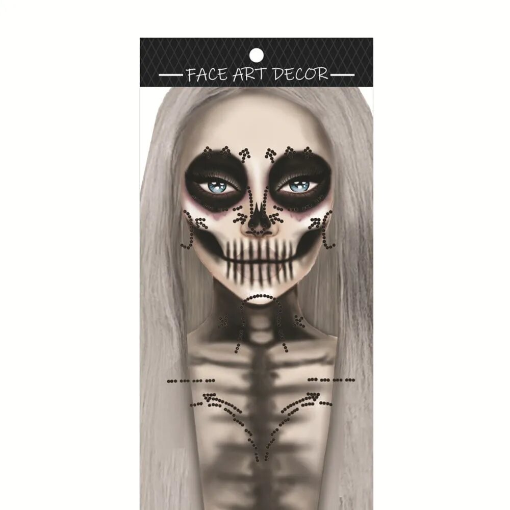 Тату на лицо светящиеся в неоне для детей и взрослых. Переводилки на хеллоуин