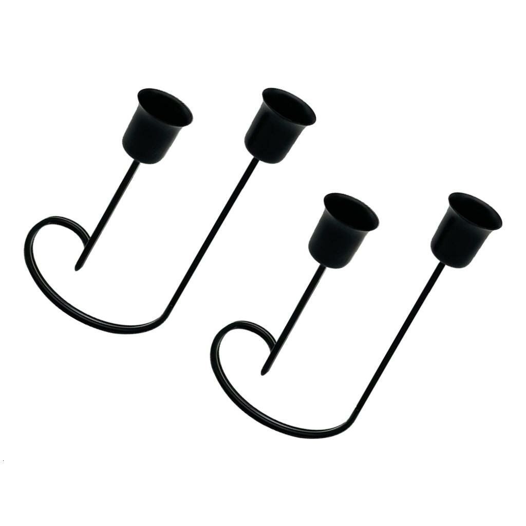 Черные чугунные подсвечники