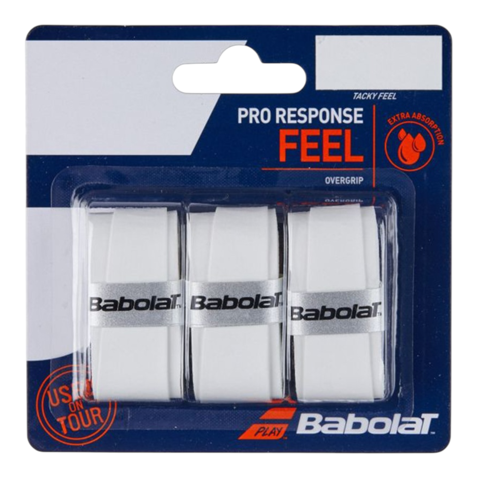 Намотка овергрип Намотка Babolat PRO RESPONSE FEEL 3P Белый
