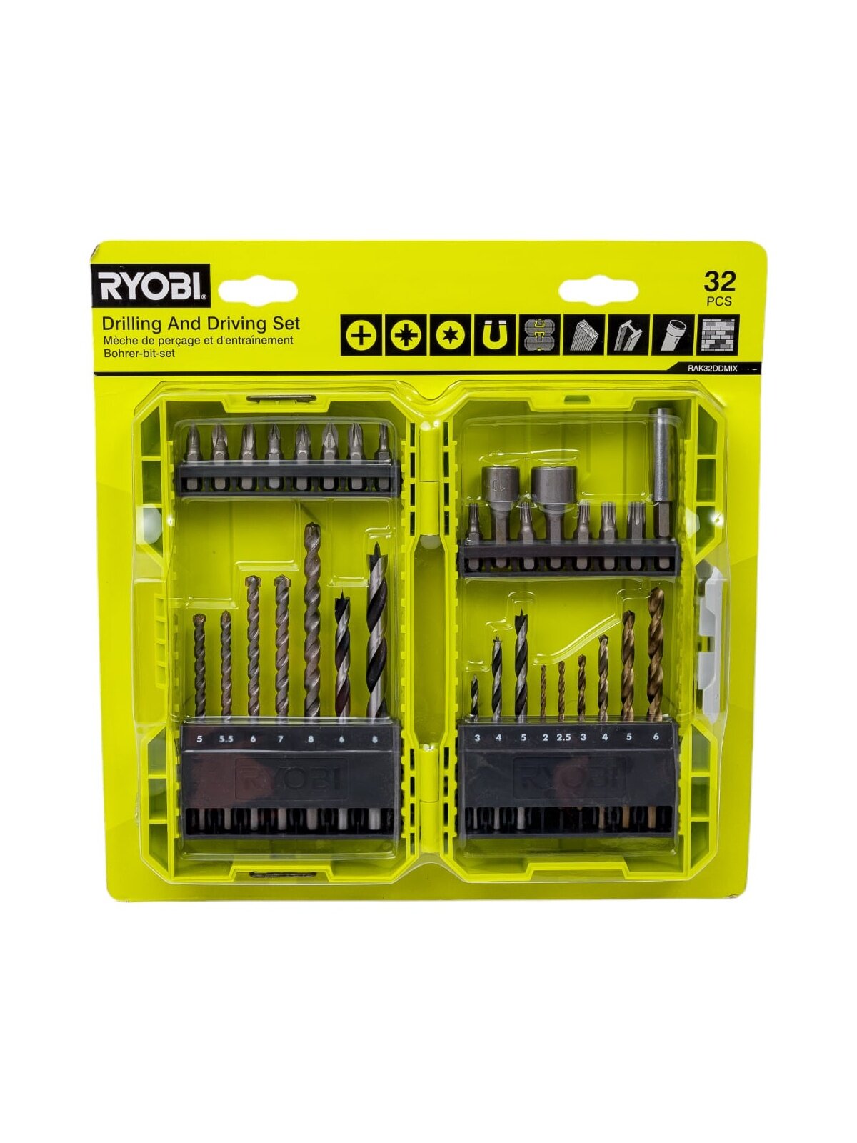 Набор бит и сверл RAK32DDMIX 32 шт Ryobi 5132004425