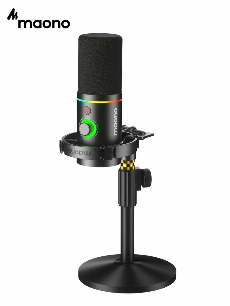 MAONO Микрофон универсальный, черный матовый