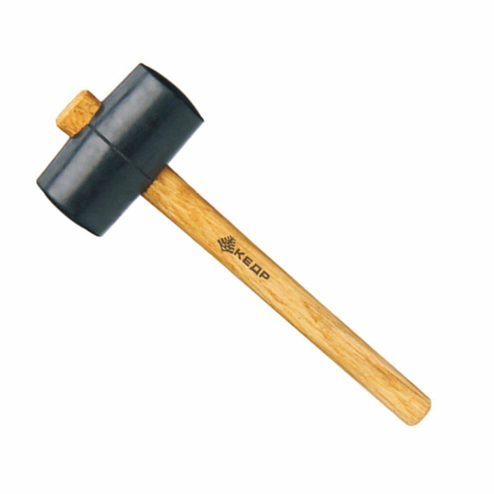 Киянка резиновая 65мм 450г деревянная ручка "кедр" 075-6545