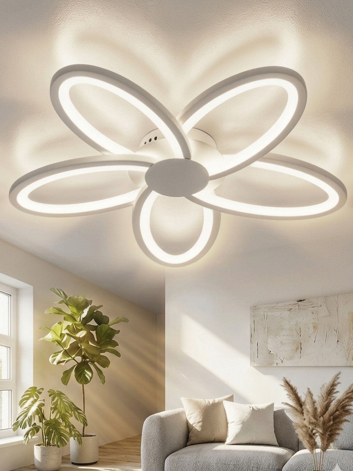 Люстра потолочная светодиодная, светильник потолочный светодиодный, в спальню, в зал, Ritter LED