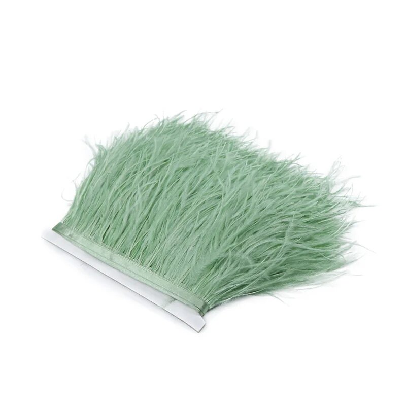 Зеленые страусиные перья для декора, light army green