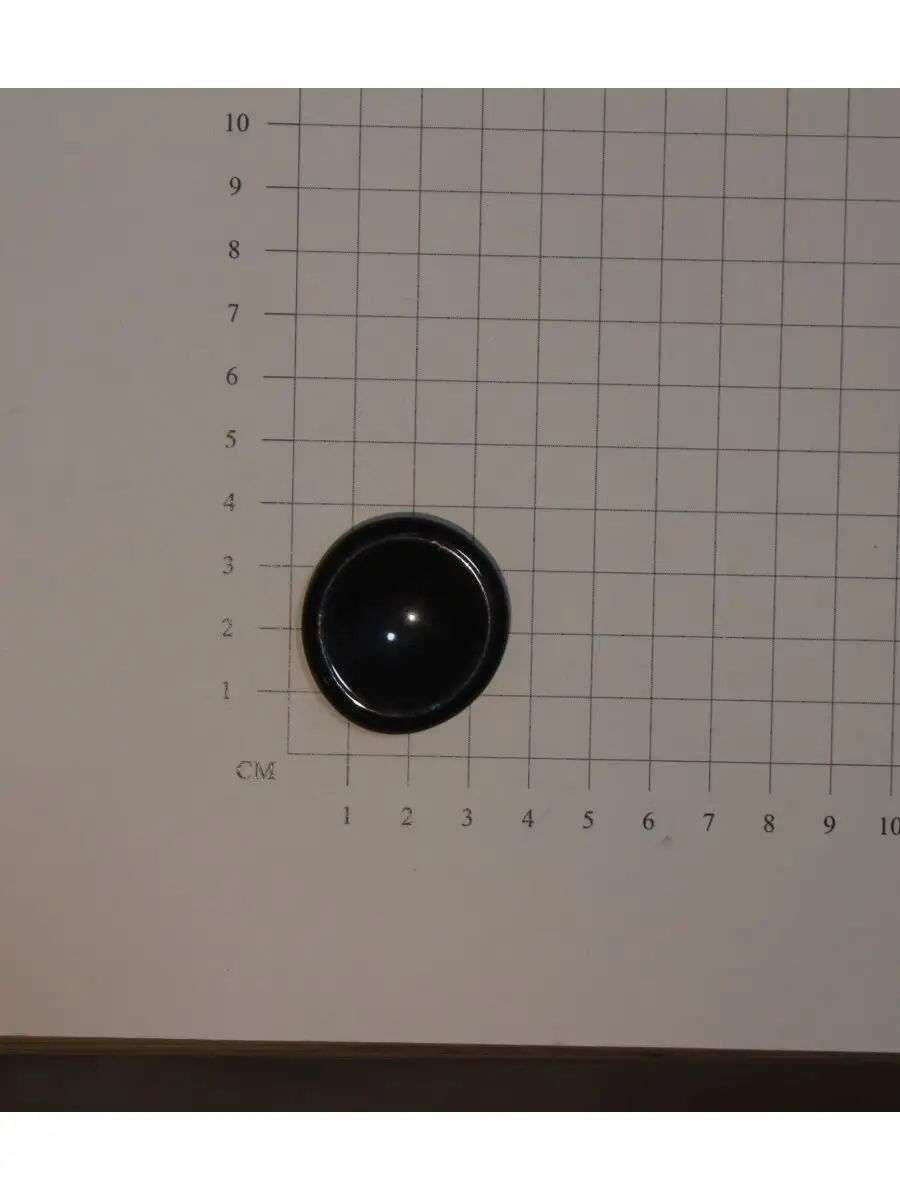 Обсидиан черный антистресс с насечкой. 4,7x4,5x0,7 см11